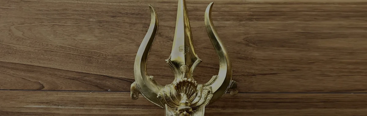 Brass Shiva Trident (Trishul) for Puja & Sacred Rituals – Exotic India Art