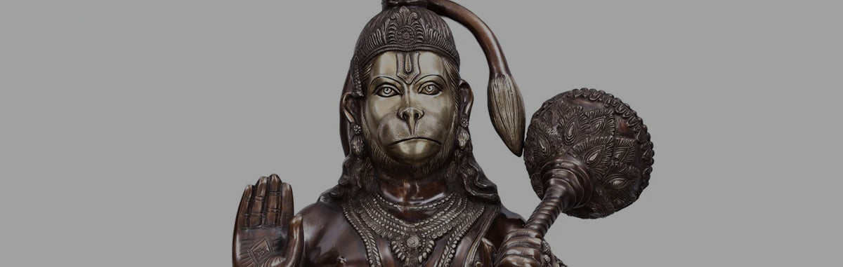Large Brass Hanuman Statues and Idols Buy Online – Exotic India Art