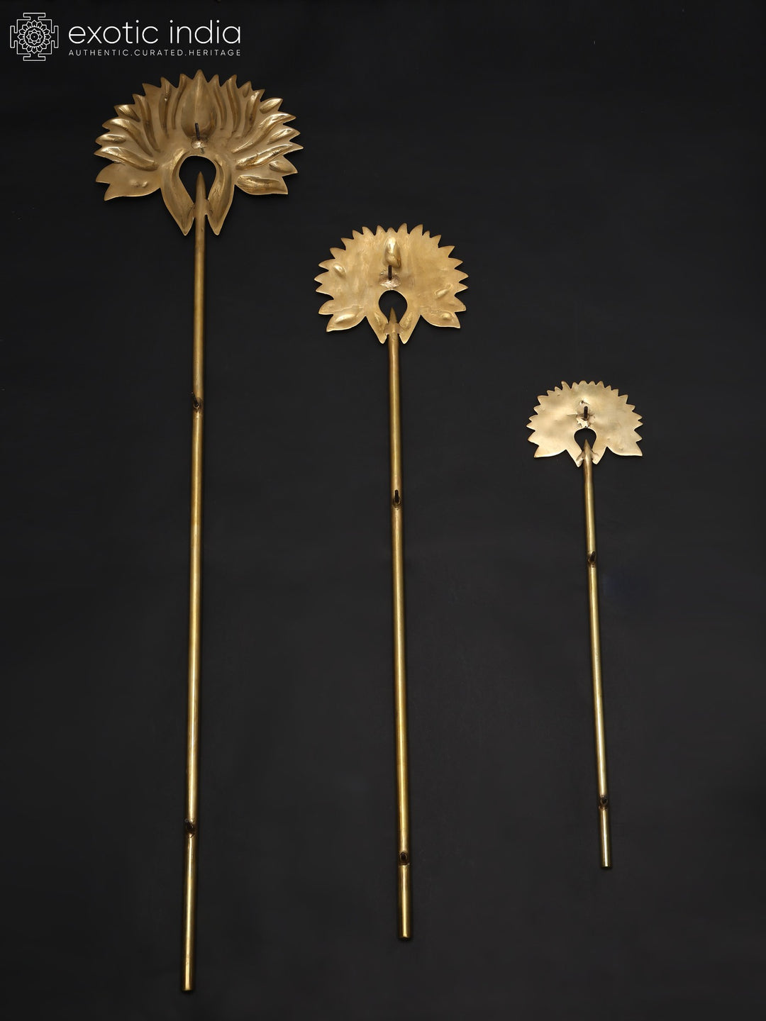 48" Lotus Design Decorative Sticks | Set of 3 | Wall Decor – Exotic ...